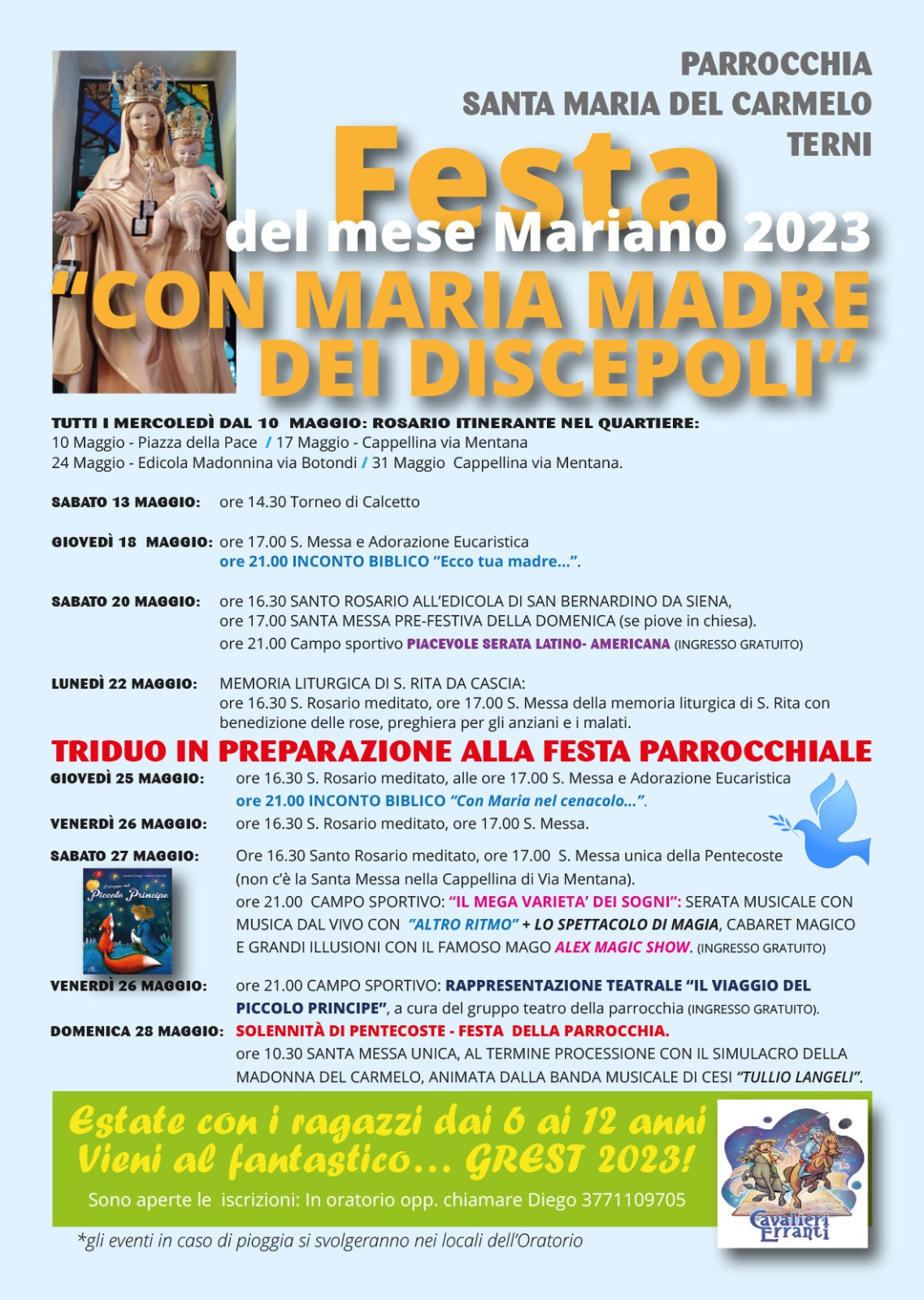 Parrocchia Santa Maria del Carmelo – mese mariano – Diocesi di Terni Parrocchia Santa Maria del Carmelo – mese mariano – Diocesi di Terni